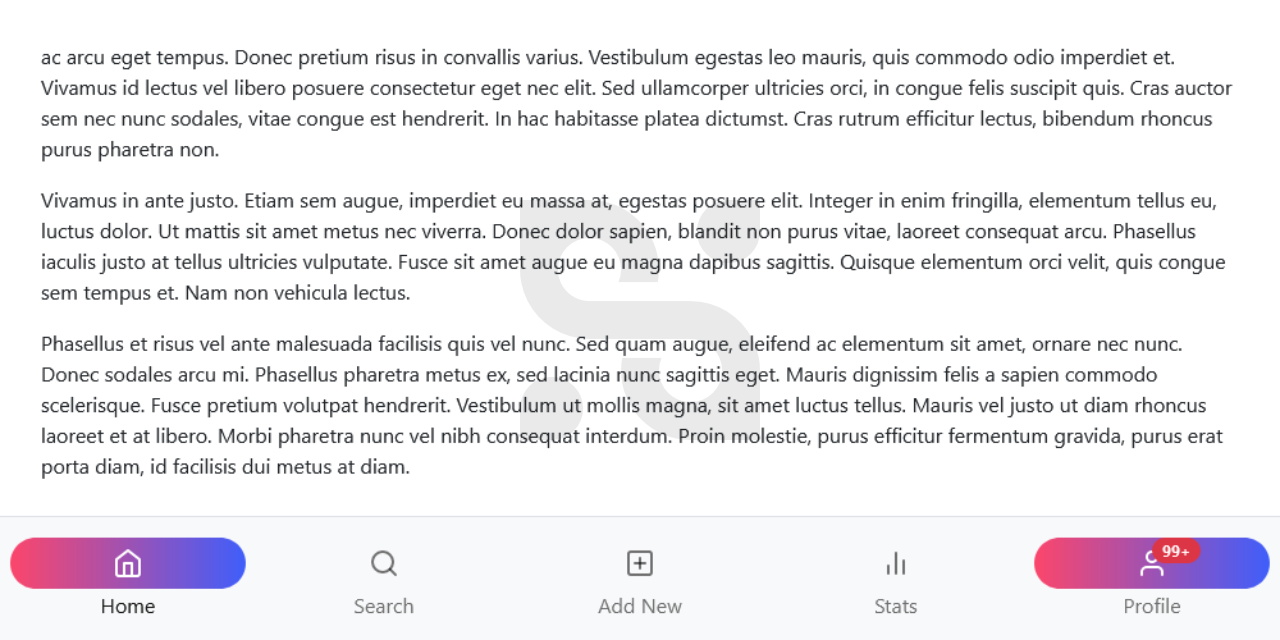 Navbar Bottom Bootstrap 5 - Style REST App - Sugeng Sulistiyawan